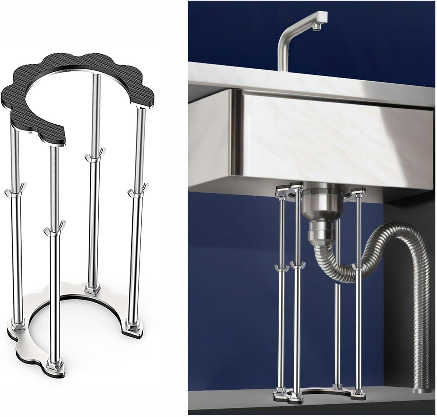 PQXQZ Undermount Sink Brackets, Undermount Sink Support, Stainless ...