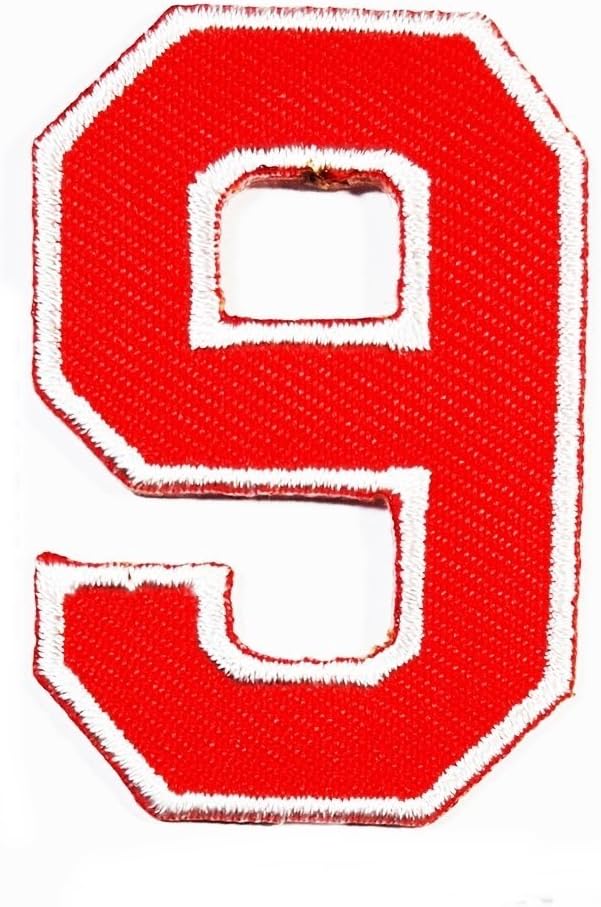 Amazon.com: HHO Red Number 9 No 9 math counting no 9 school Patch ...