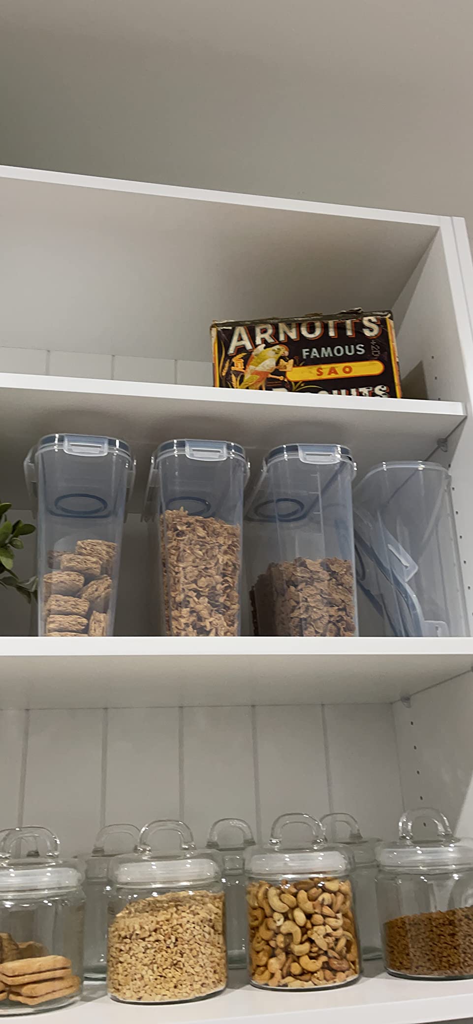 MOTYYA 4L Cereal Containers Storage with Flip-Top Lids, 4pcs Airtight ...
