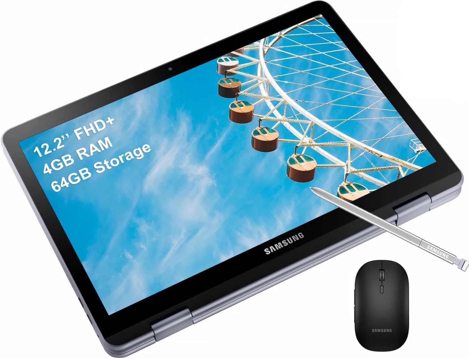 Amazon.com : Samsung Plus V2 2 in 1 12.2" FHD Touchscreen Chromebook ...