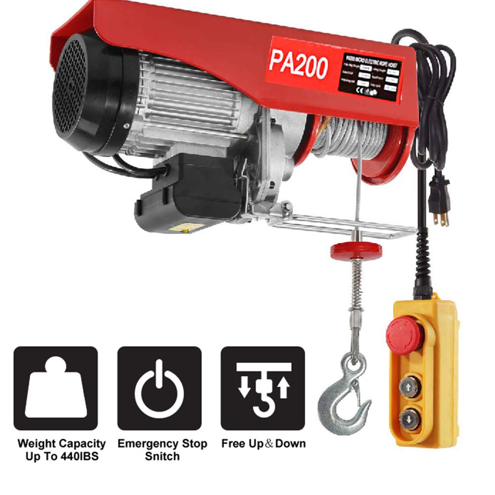 Eco Llc 440 Lbs Lift Electric Hoist Crane Remote Control | Desertcart ...