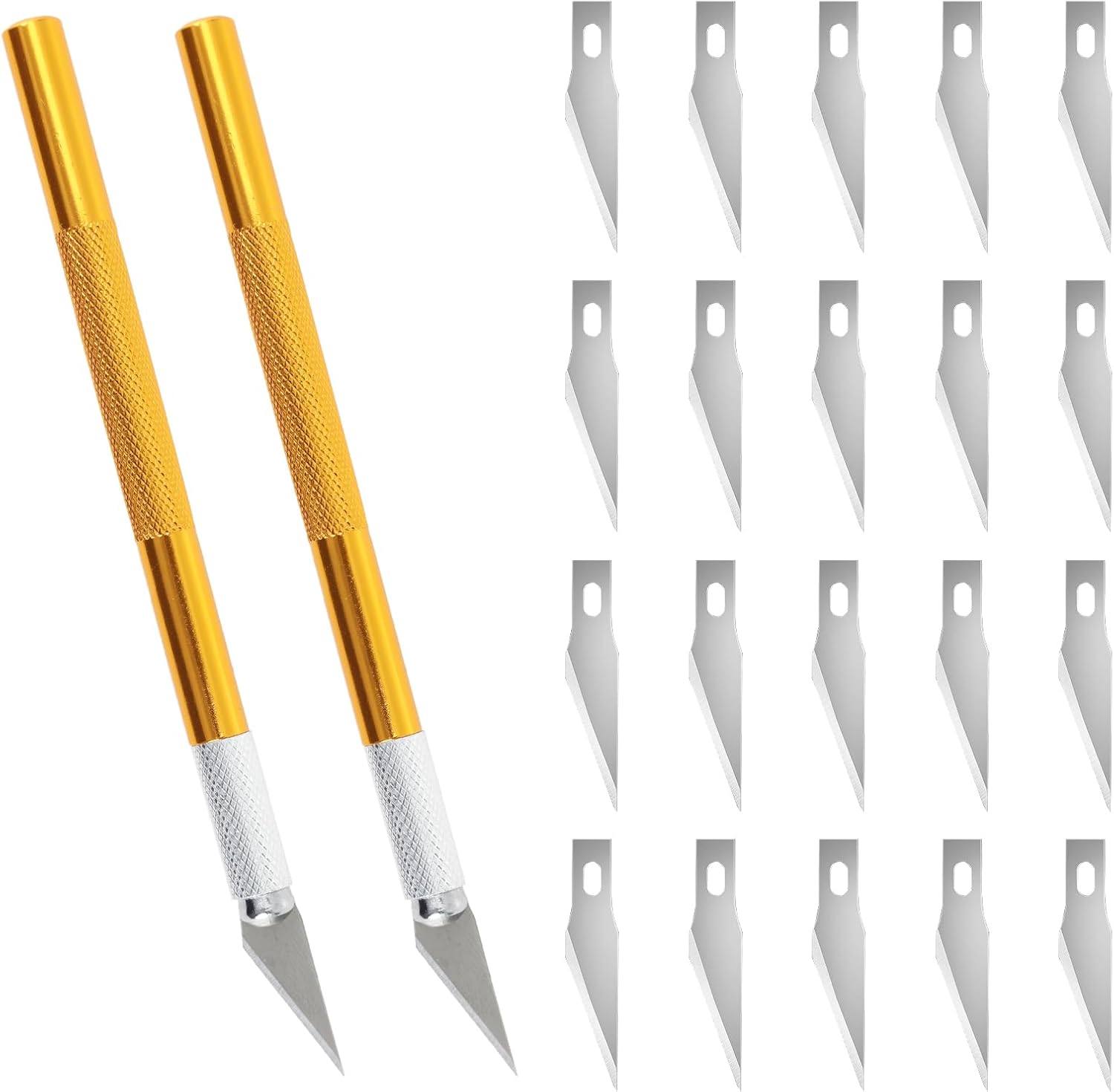2pcs Precision Craft Knife Set with 20 Blades Exacto Knives ...
