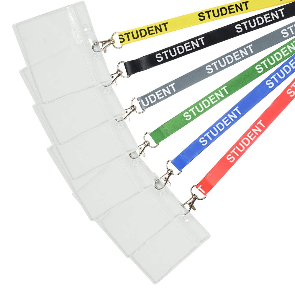 We Print Lanyards Red Student Lanyard ID Card Pass Badge Holder Neck ...