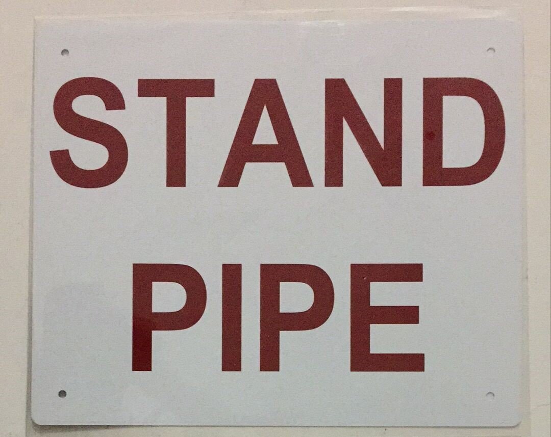 Stand Pipe Sign (Aluminium 10x12 -Rust Free): Amazon.com: Industrial ...