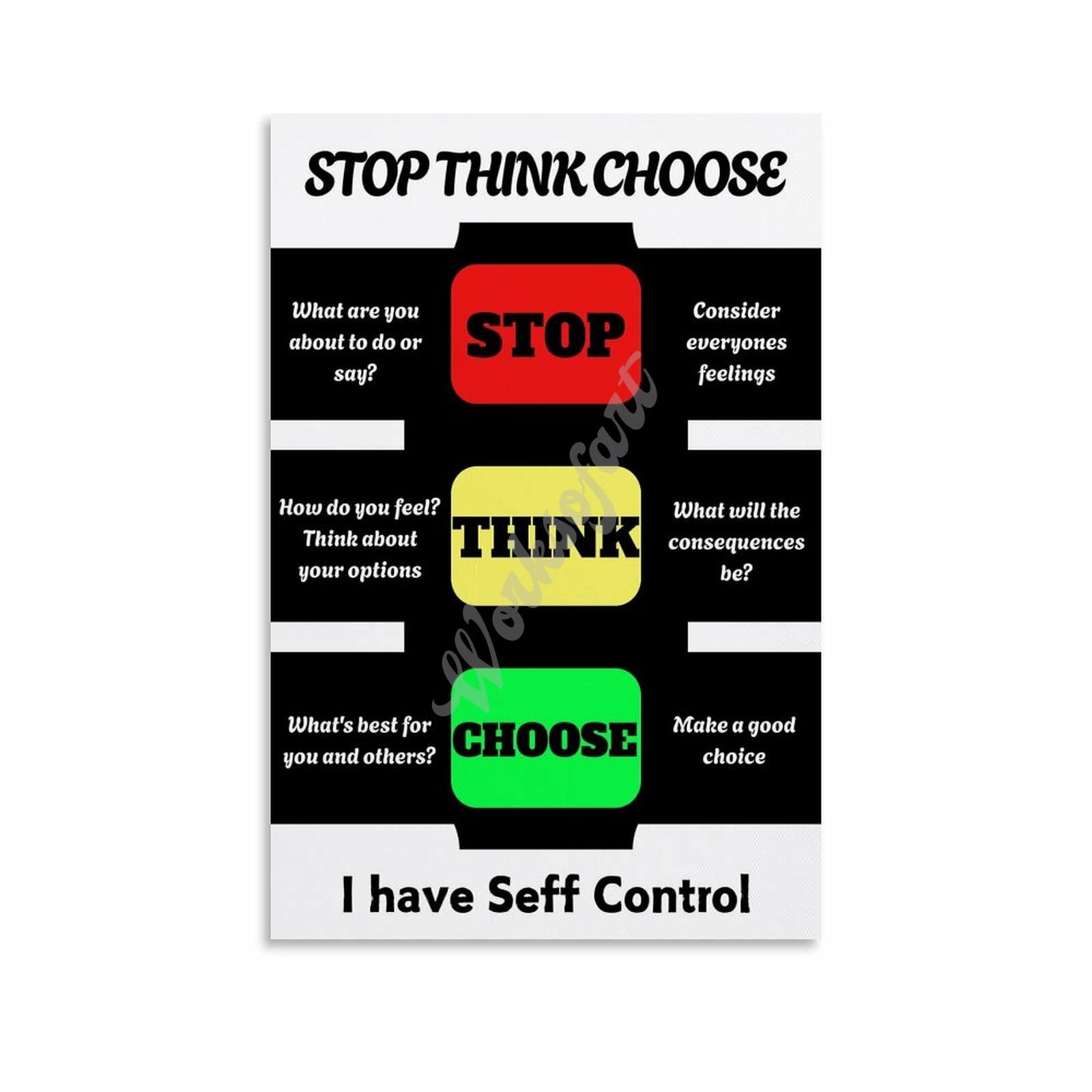 Stop Think Choose Poster