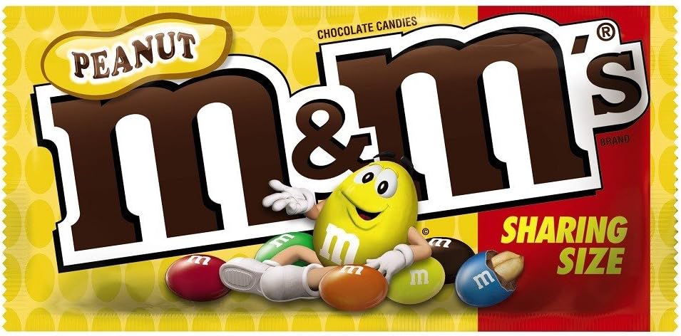 Amazon.com : M&M'S Mega Peanut Butter Chocolate Candy, Sharing Size, 8. ...