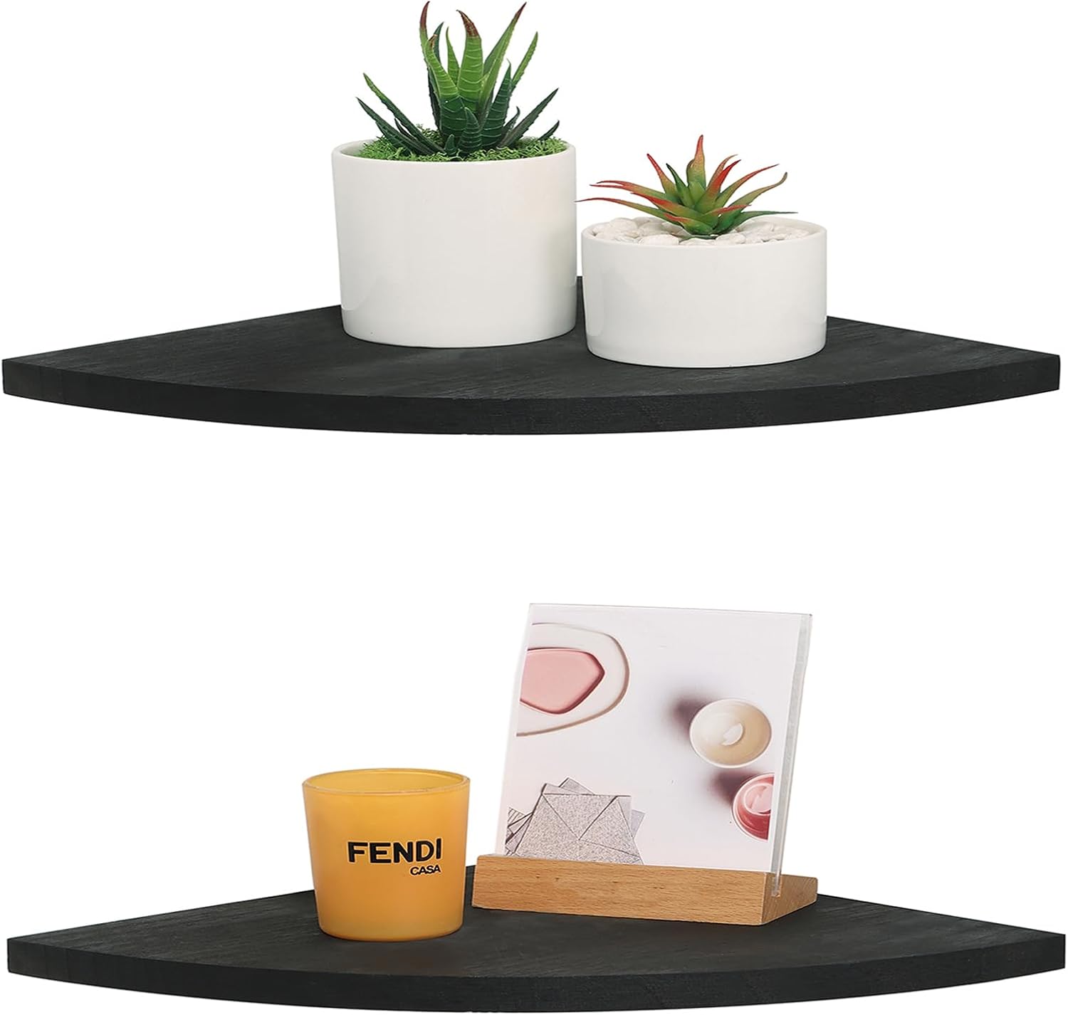 Amazon.com: DUICIRX Corner Wall Shelves Set of 2, Rustic Wood Corner ...