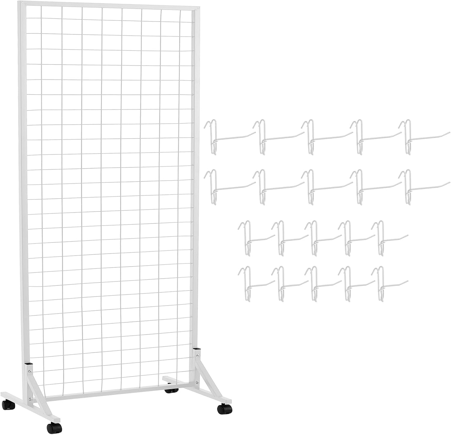 Amazon.com: Blulu 1 Pc Standing Grid Panel Tower with S Hook 2' x 6 ...