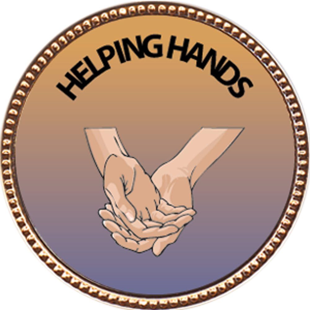 Amazon.com: Keepsake Awards Helping Hands Award, 1 inch Dia Gold Pin ...