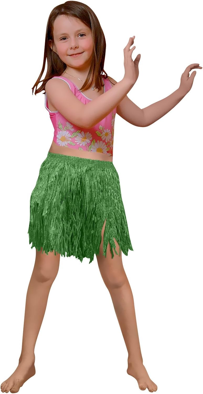 Amazon.com: Child Green Mini Hula Skirt Party Accessory : Clothing ...