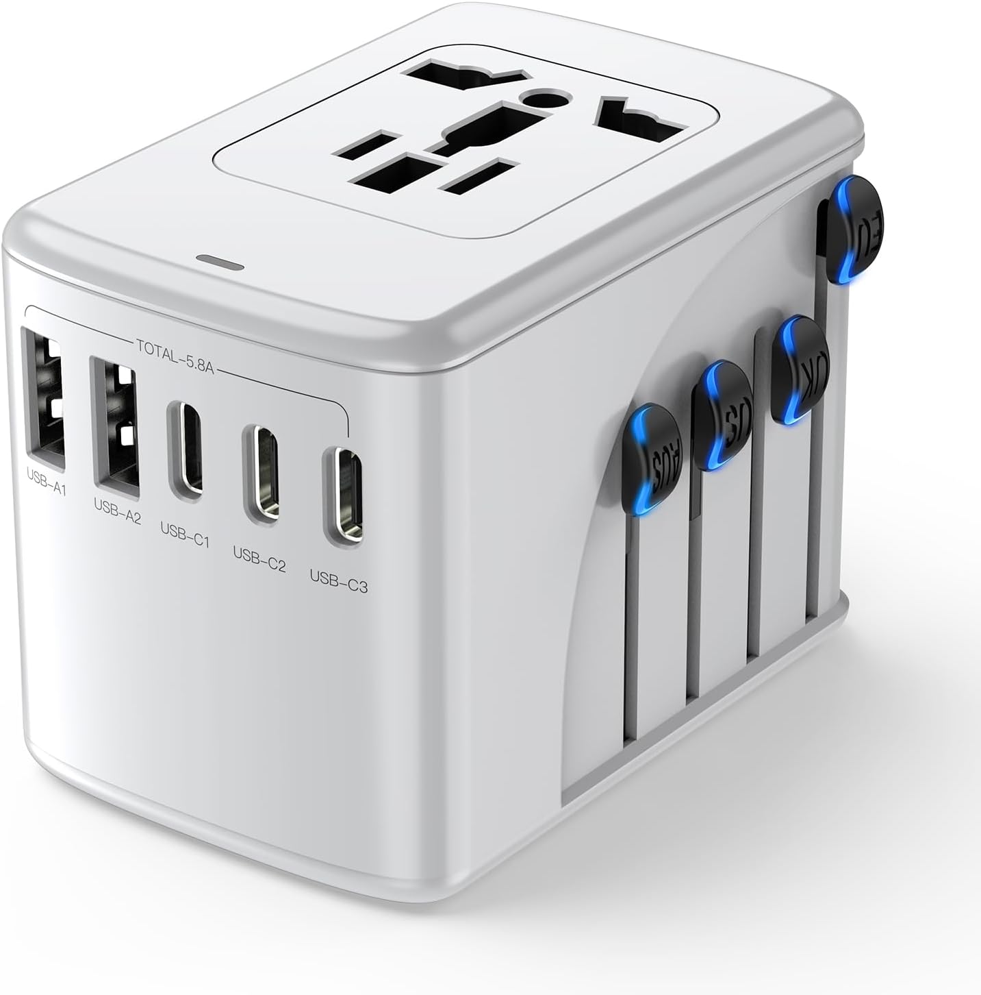 Amazon.com: Universal Travel Adapter, Worldwide Travel Power Adapter ...