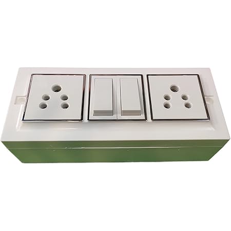 DCM Plug IN High Durability Plastic Modular Surface Gang Box Module 6 ...