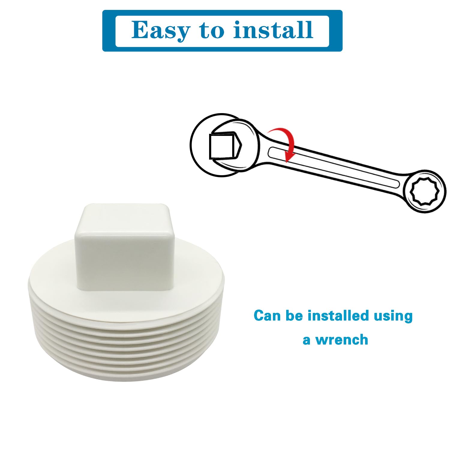 Snapklik.com : Fitvell 3" NPT Male Threaded PVC Cleanout Plug