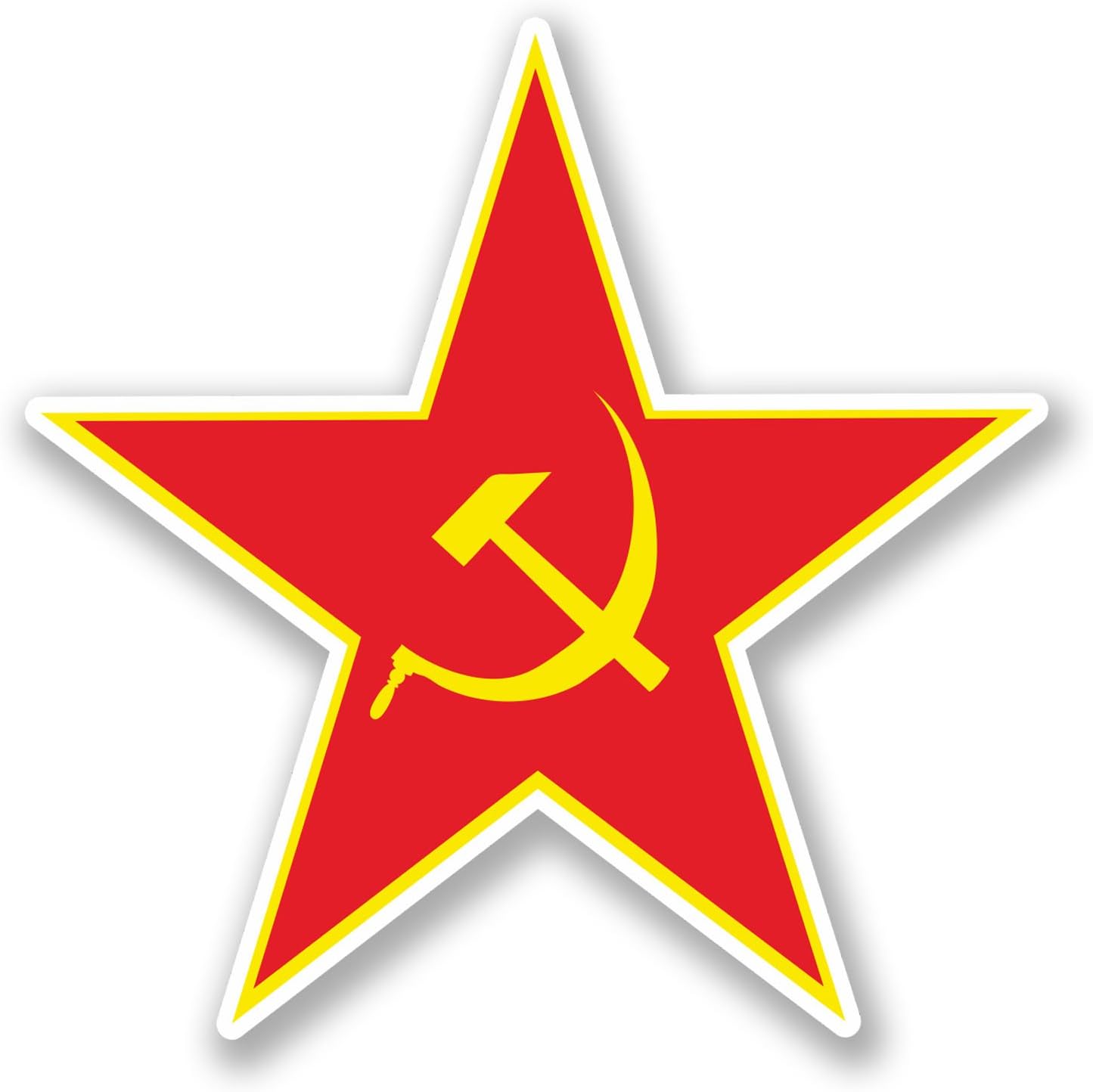 2 x 10cm Hammer and Sickle Vinyl Decal Sticker Communist Laptop Car ...