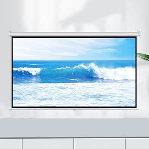 Amazon.com: Projector Screen 4:3/16:9 HD Manual Projection Screen ...