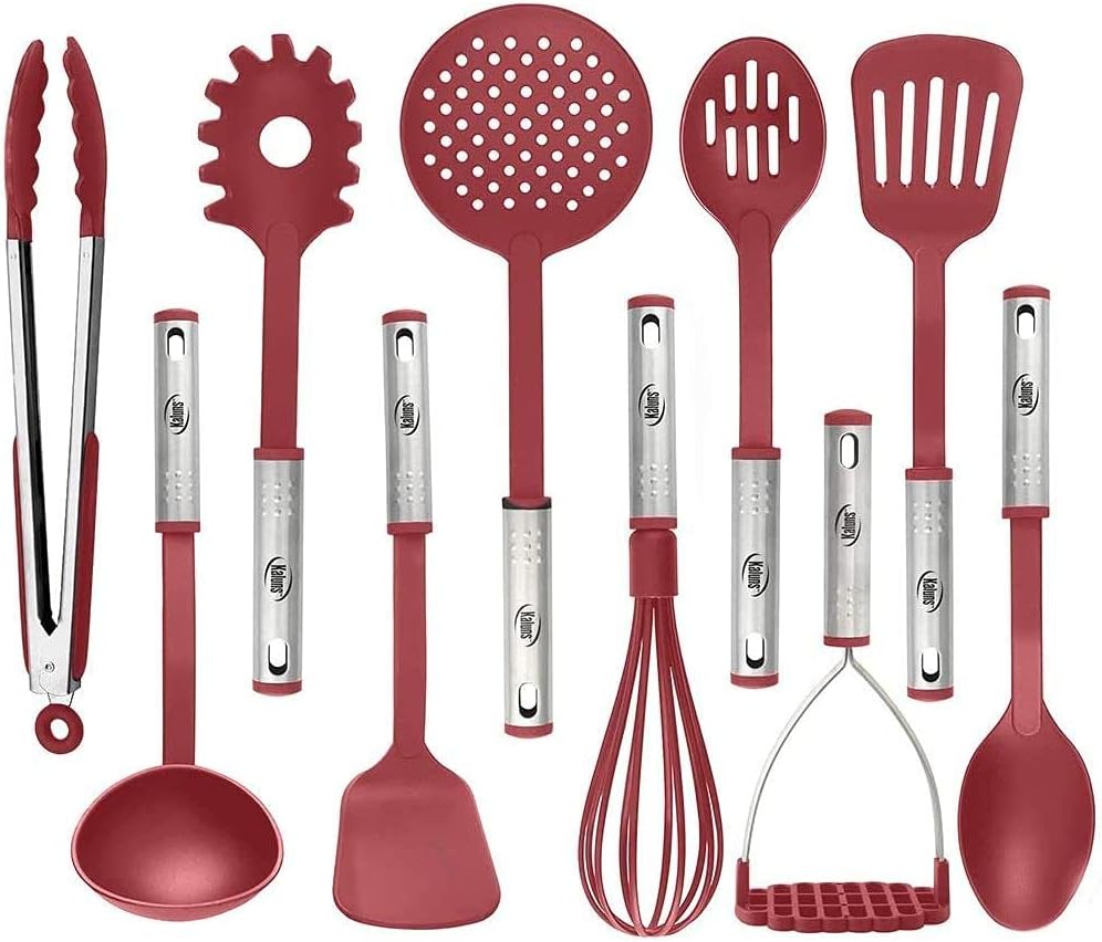 Amazon.com: LIANYU 14 Pcs Cooking Utensils Set with Holder, Heat ...