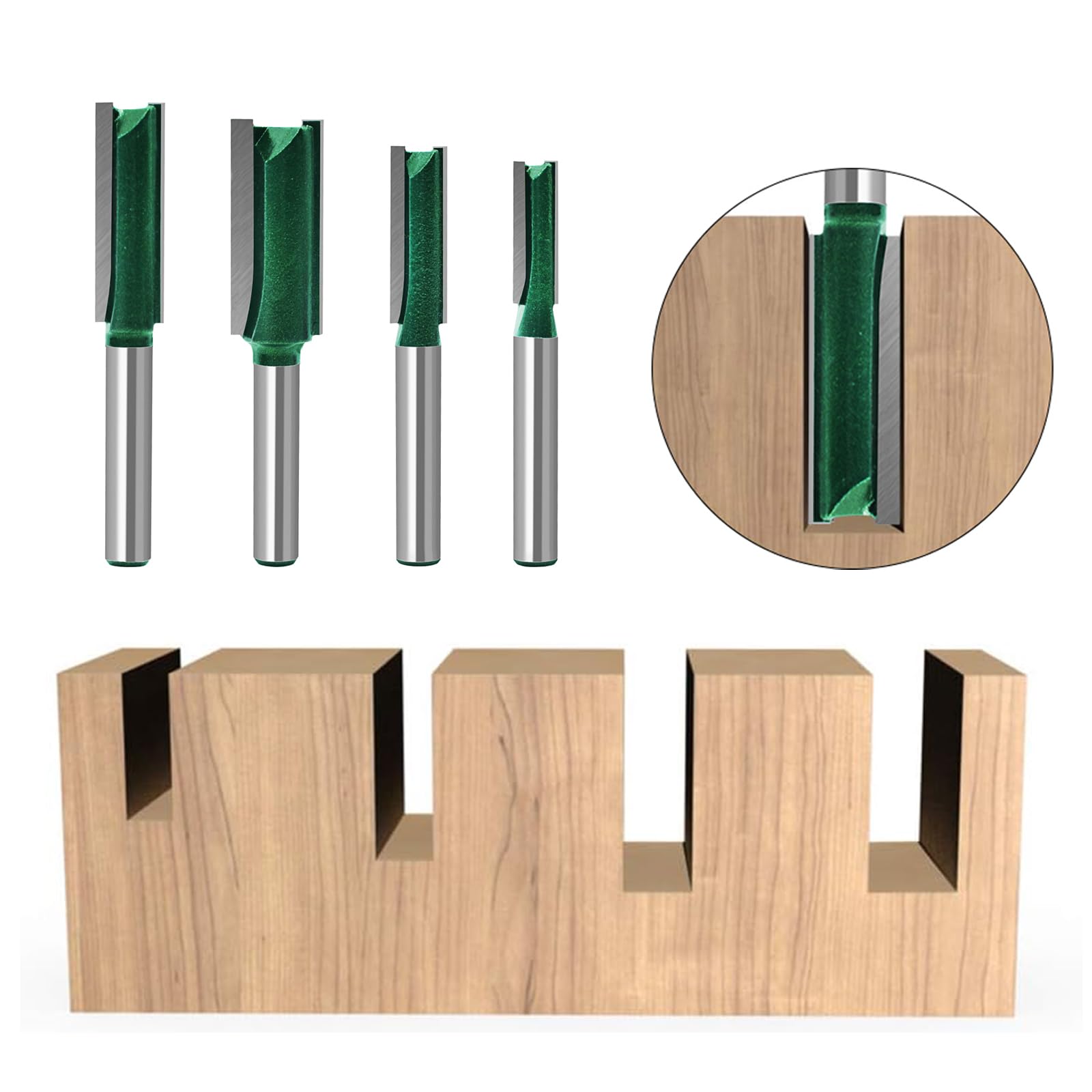 Wood Router Producto: Yakamoz 2Pcs 1/4-Inch Shank Long Straight Router ...