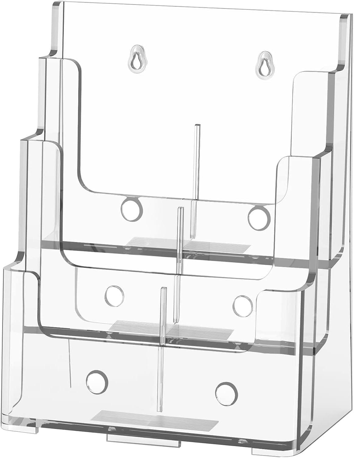 Amazon.com : MaxGear Acrylic Brochure Holder, 4-Inch Wide 3 Tier ...