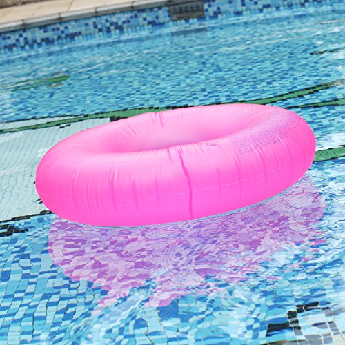 Losa Neon Frost Shocking Pink Inflatable Swim Ring Tube Pool Float Ring ...