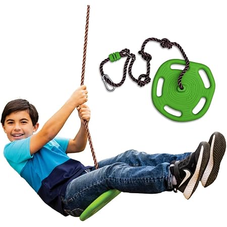 Amazon.com: Sutekus Disc Swing Seat Daisy Disc Tree Swing with Rope ...