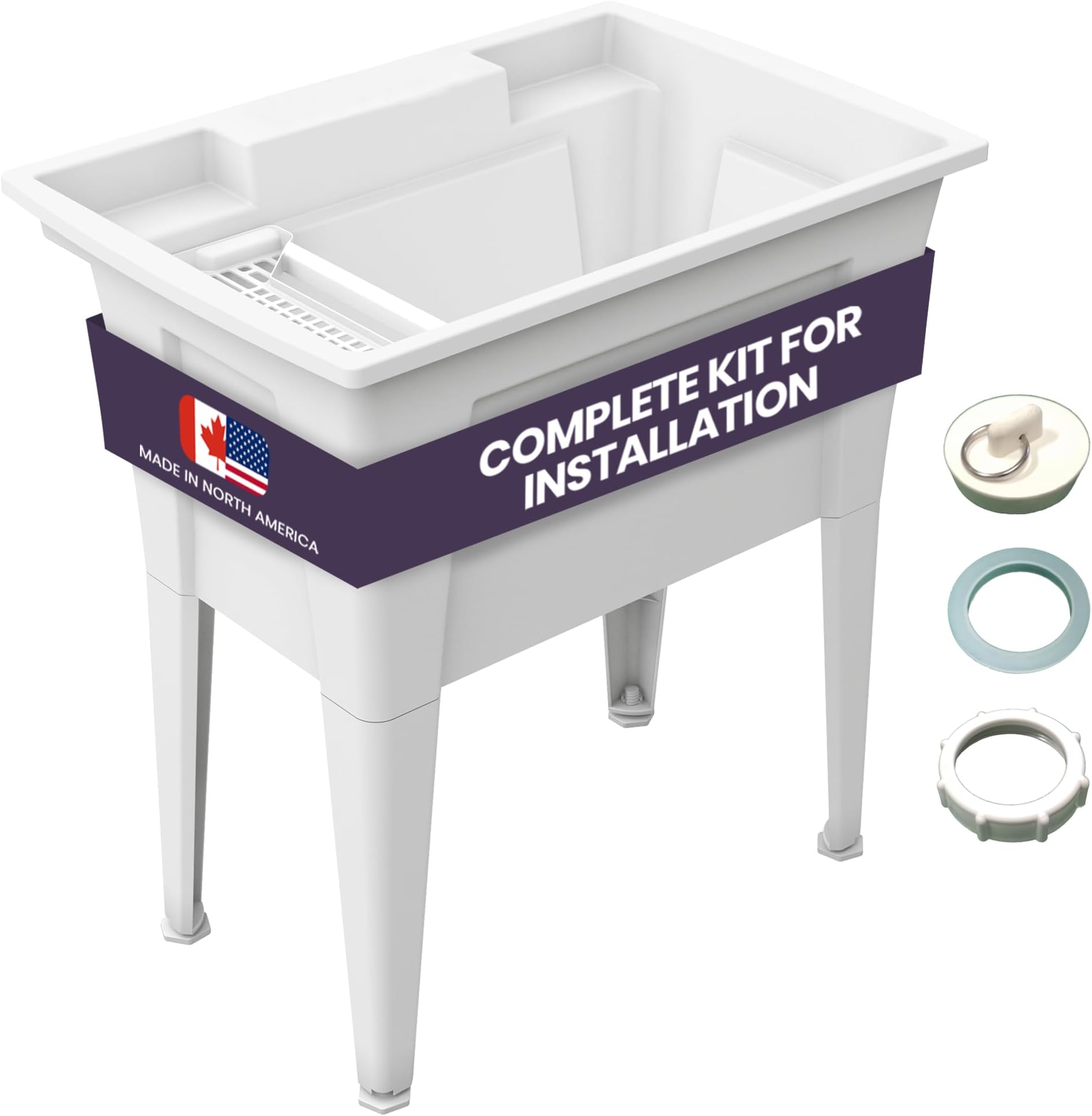 EZ-FLO El Mustee 19F Utilatub 18-Gallon Floor-Mount Laundry/Utility Tub ...