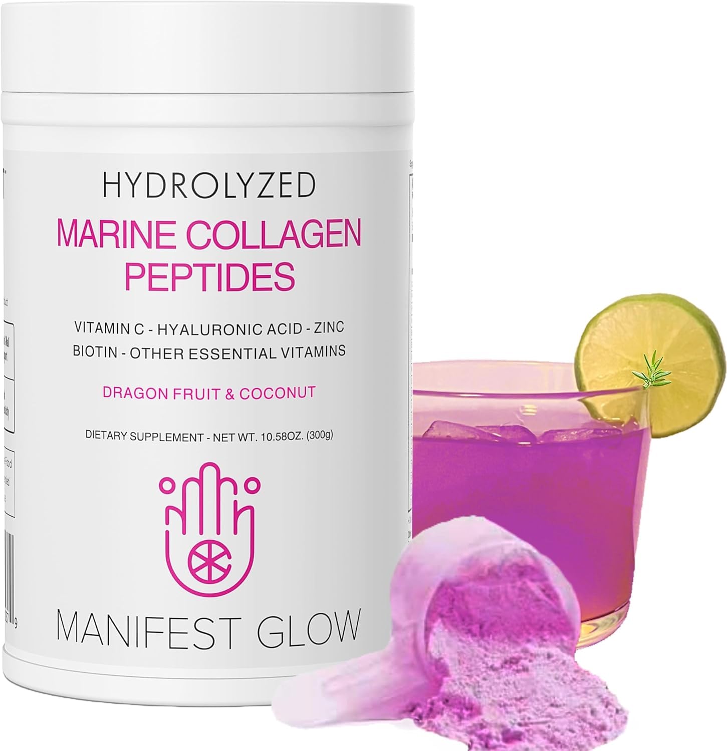 Amazon.com: Manifest Glow Marine Collagen Peptides - Dragon Fruit ...