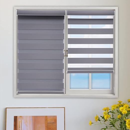 Amazon.com: Zebra Blinds for Windows, Custom Size Blackout Zebra Window ...