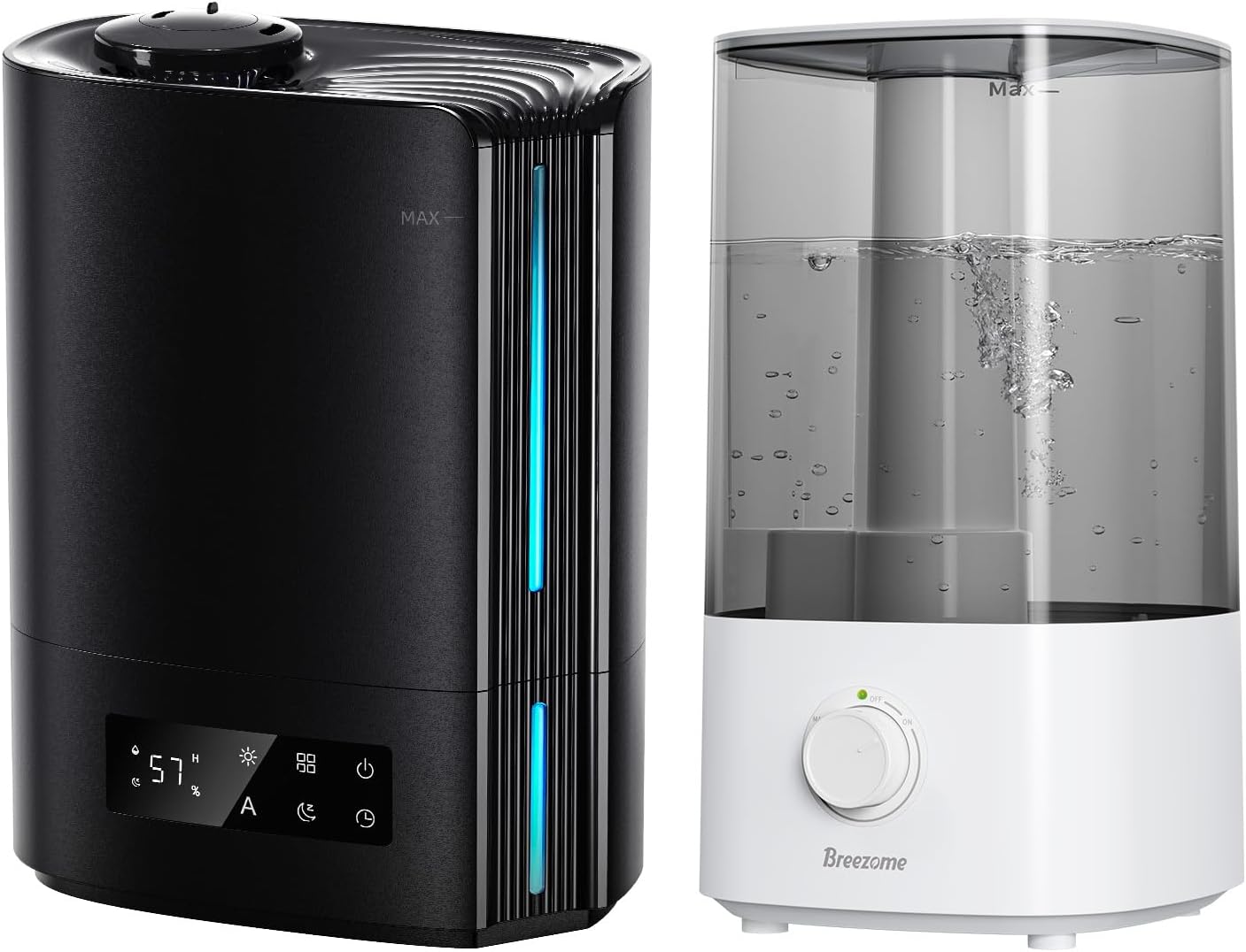Amazon.com: One 6L Humidifier MG07JS(Black) and One 4L Humidifier ...