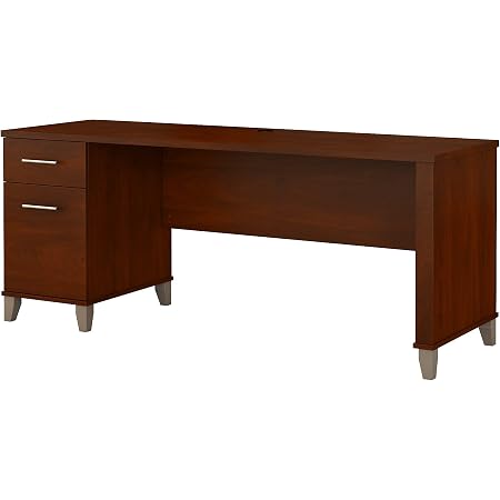 Amazon.com: Bush Furniture Somerset 72W Office Desk with Drawers in ...