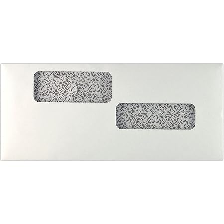 Amazon.com : #10 Double Window Envelope - ADP Tinted Security : Office ...