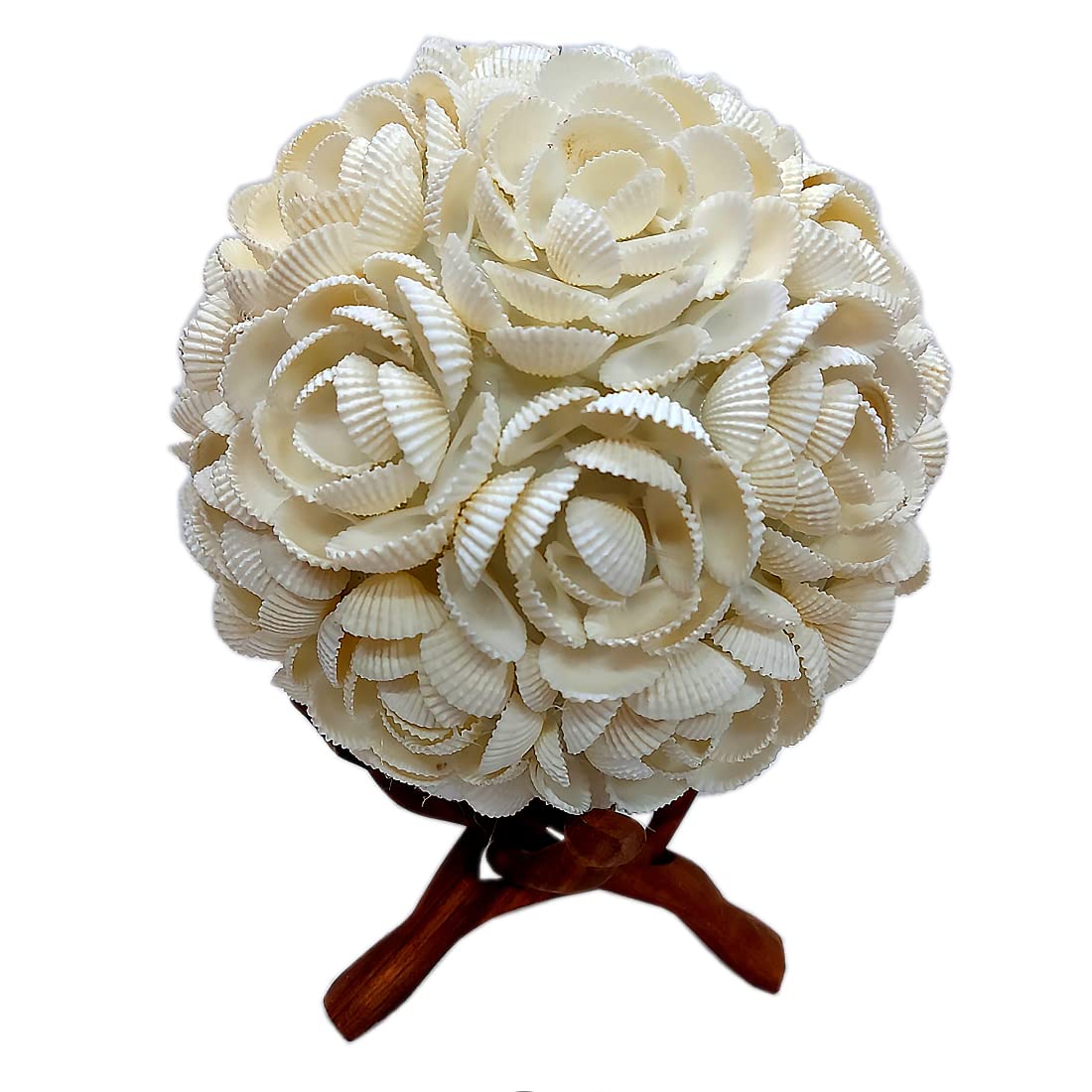 Amazon.com: Sea Shell Ark White Rose Ball With 3 Legs Wooden Cobra ...