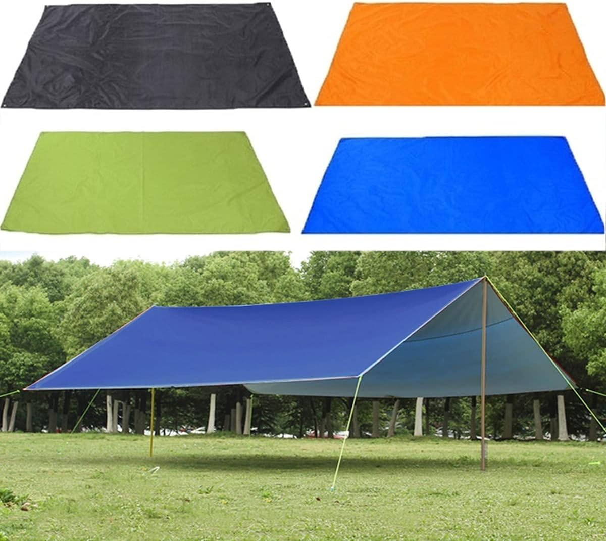 Amazon.com: Camping Tarp, Waterproof Picnic Mat, Tent Footprint with ...