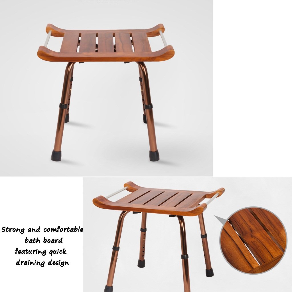Shower/Bath Stools Wooden Shower Seat Chair Disability Aid Anti-Slip ...