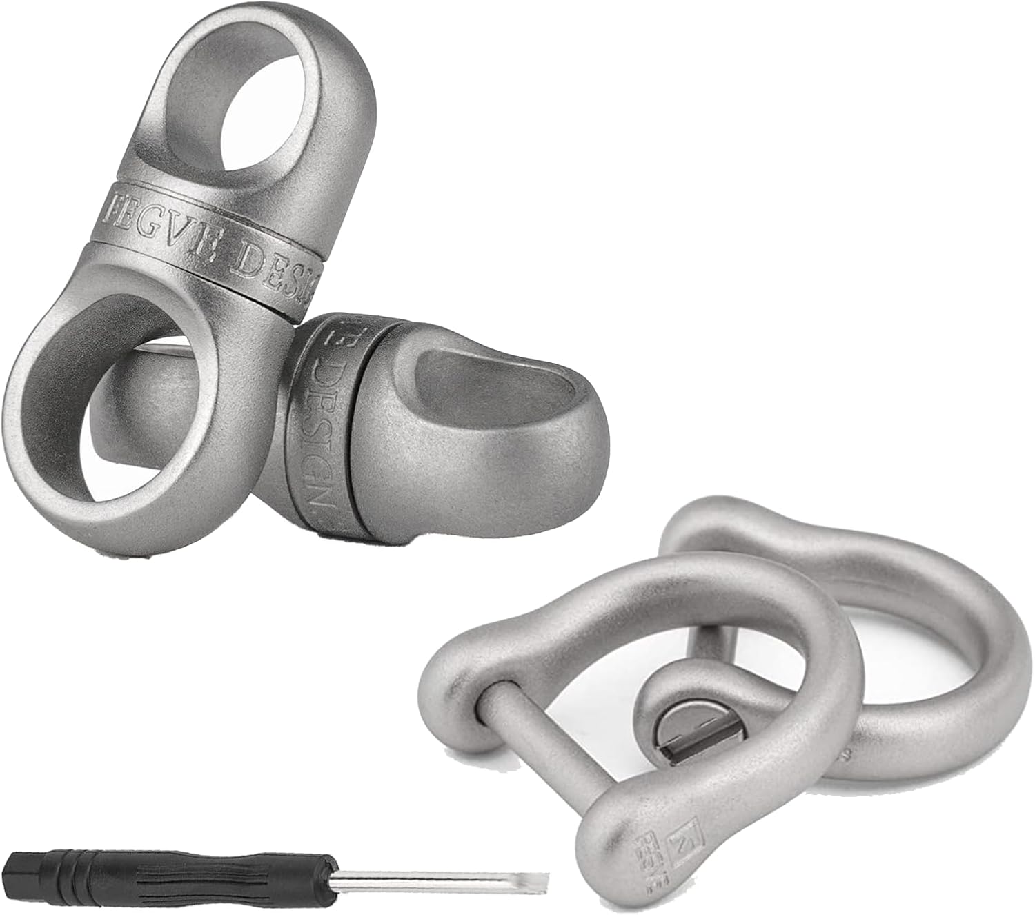 Amazon.com: Swivel Key Rings Keychain Connector+D-Rings Shape Key Ring ...