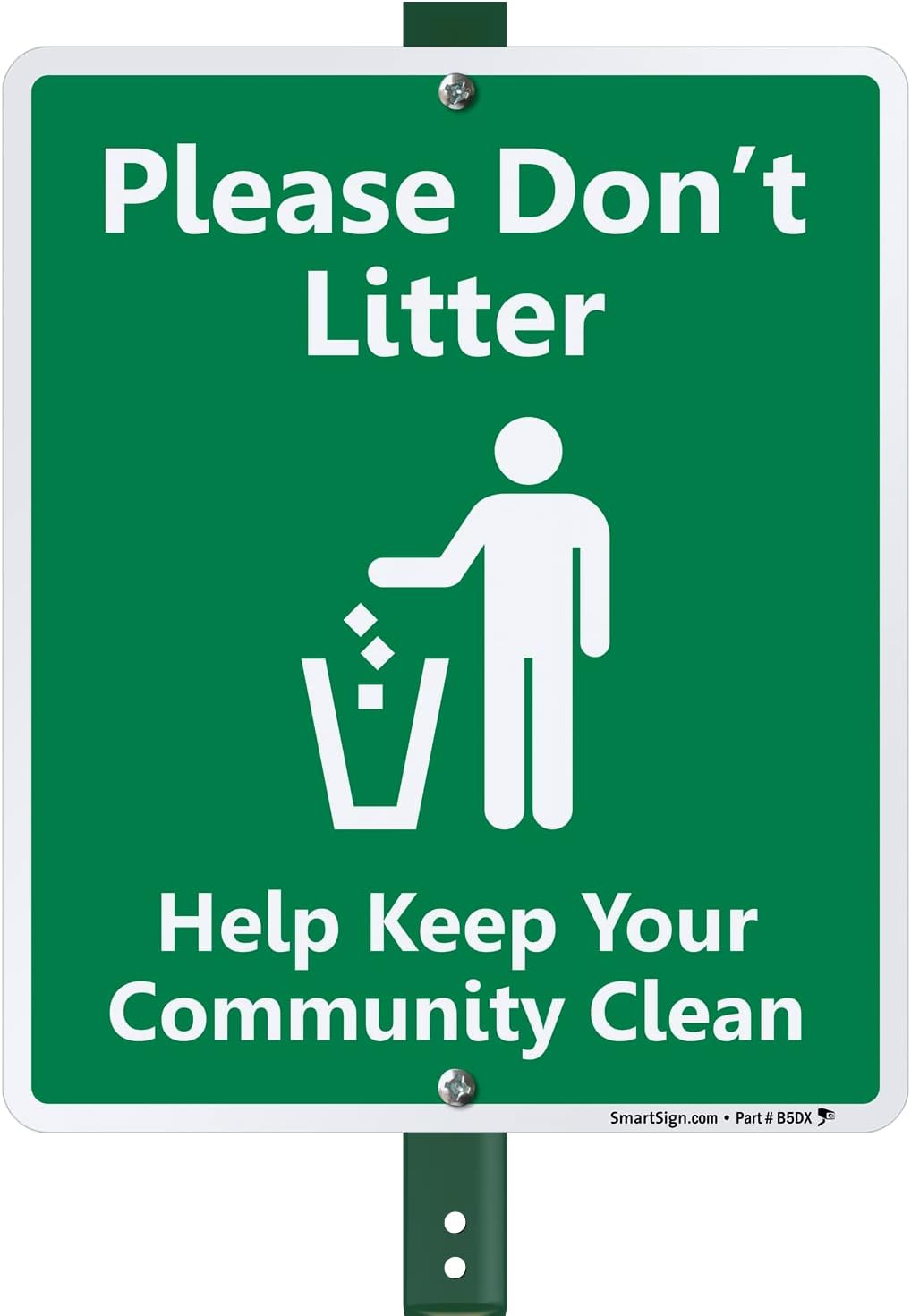 SmartSign Placa De Alum nio Legenda Please Don t Litter Keep Your smartsign-placa-de-alum-nio-legenda-please-don-t-litter-keep-your