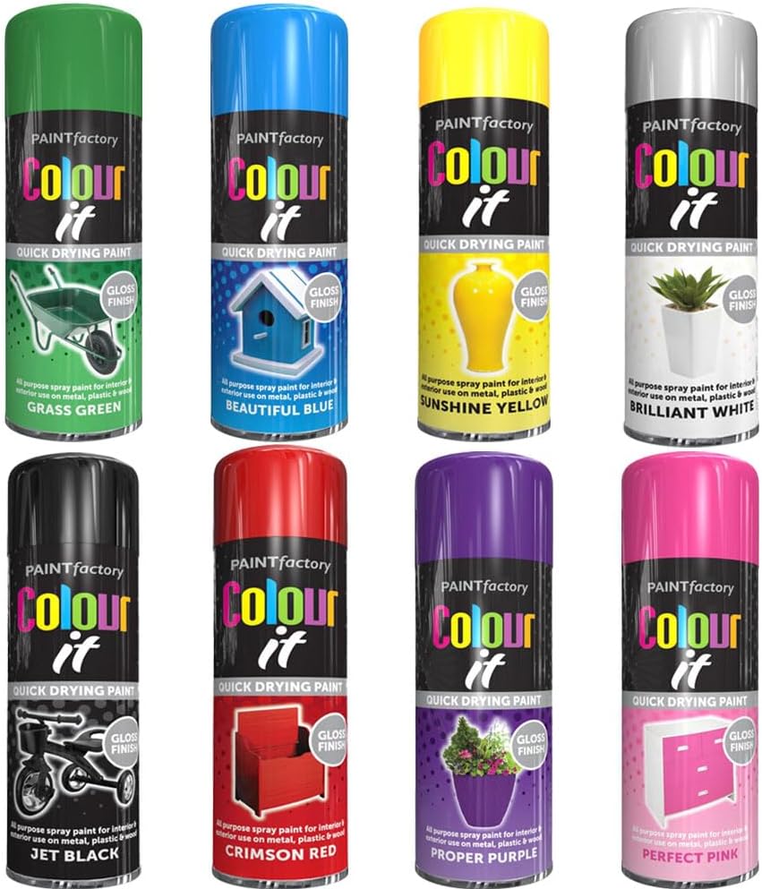 Classic Signature - 8 Can Mix Color Gloss Finish All Purpose spray ...