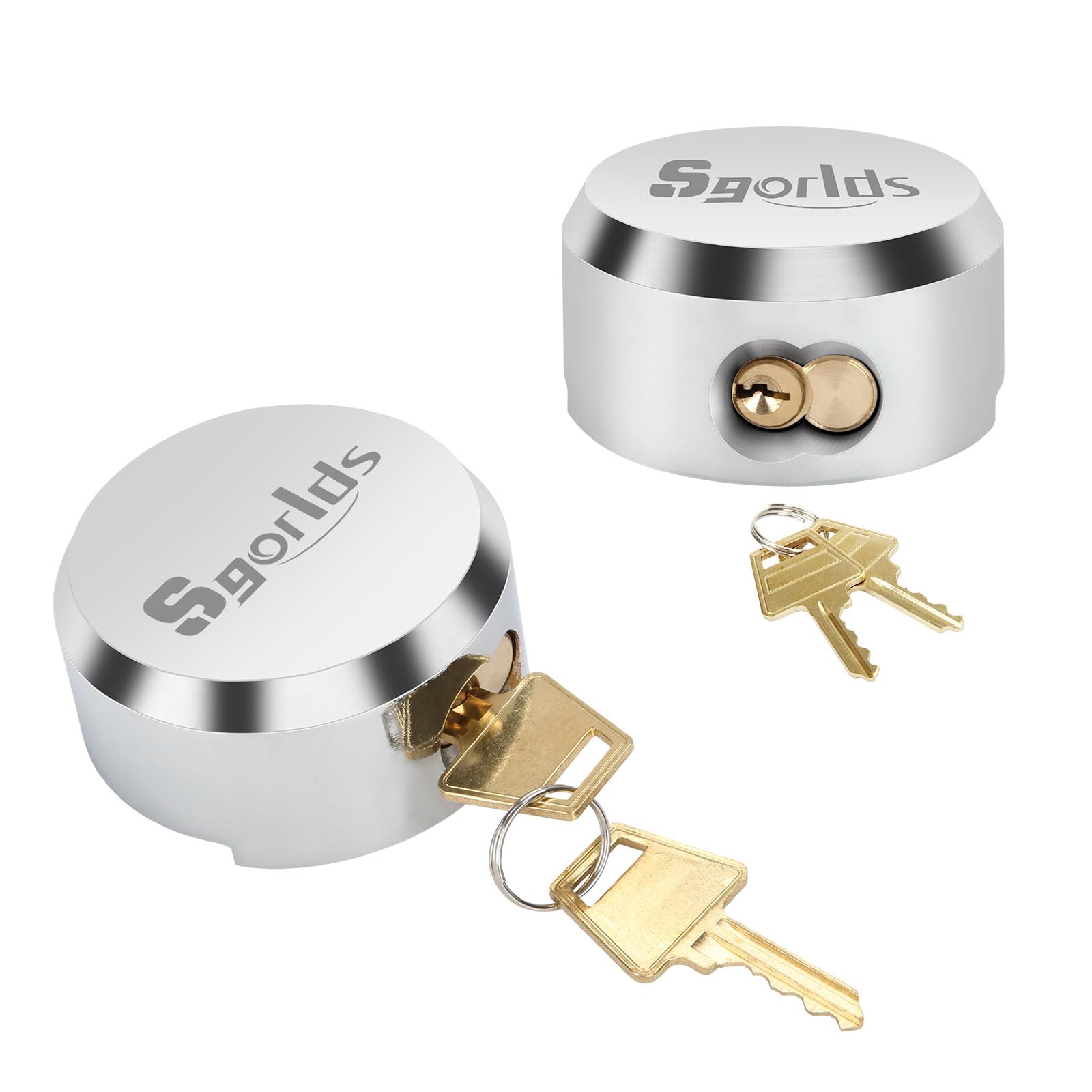 Sgorlds Heavy Duty Hidden Shackle Padlocks, Hidden Shackle Puck Lock ...