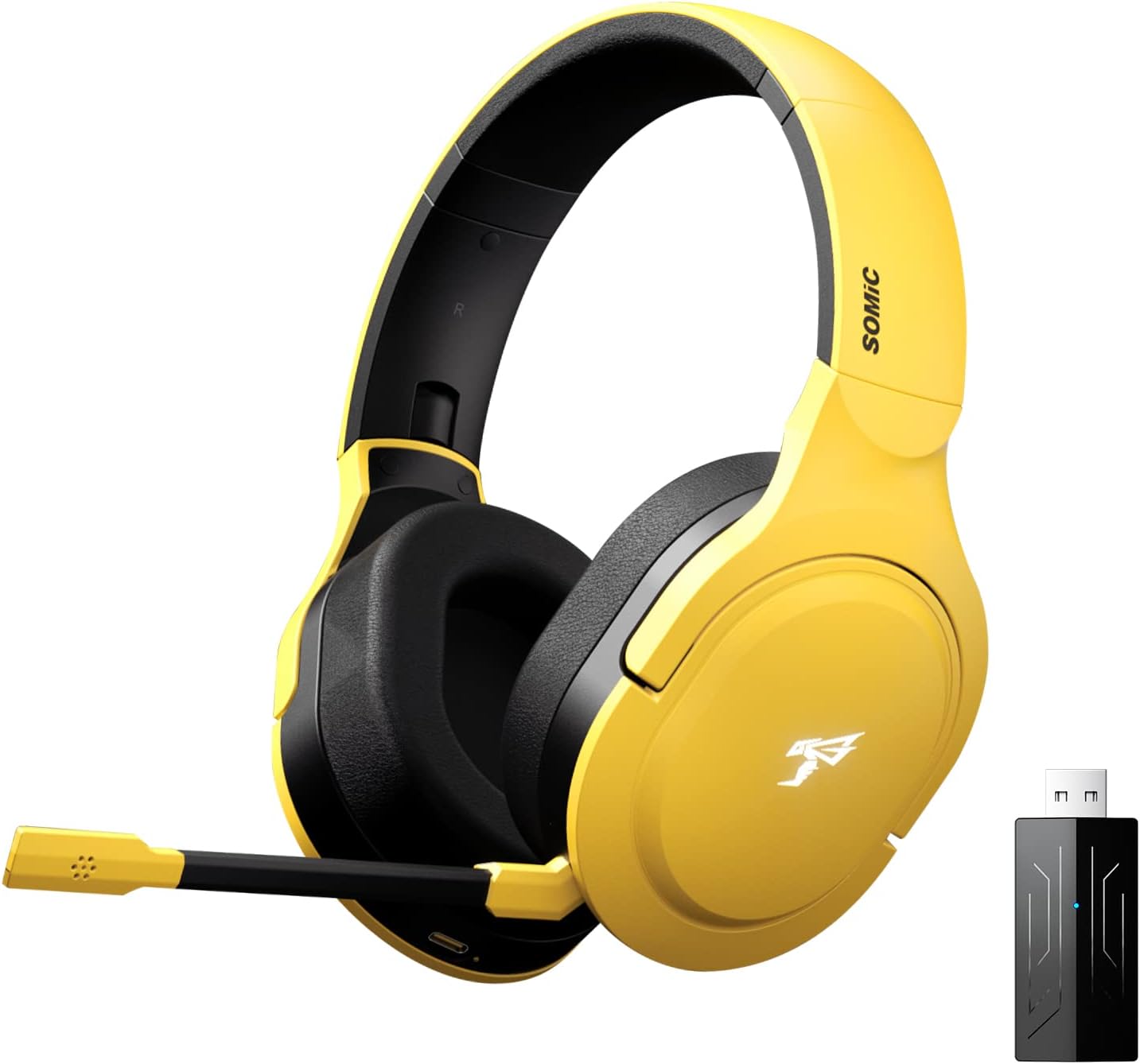 Amazon.com: EASARS Wireless Gaming Headset, 2.4G Gamer Headsets ...