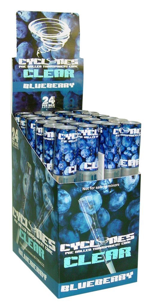 Cyclones Pre-Rolled Clear Cigar Tube - Blueberry - 24pc Display ...