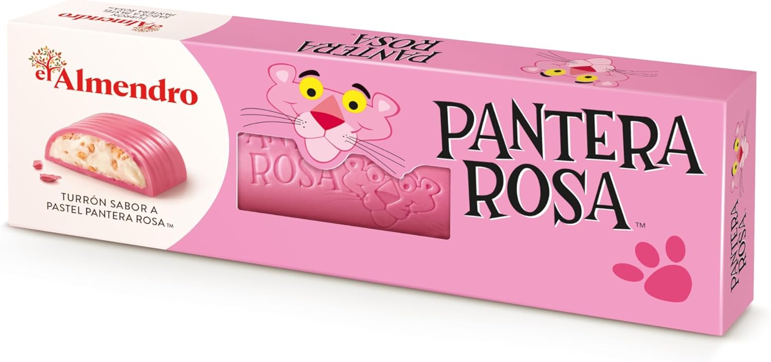 El Almendro, Pantera Rosa, Turrón Praliné de Chocolate Blanco con ...