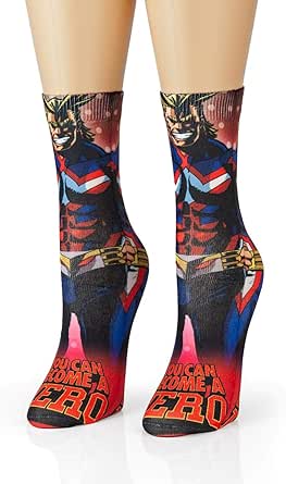 Amazon.com: My Hero Academia All Might Adult Crew Socks - Novelty ...