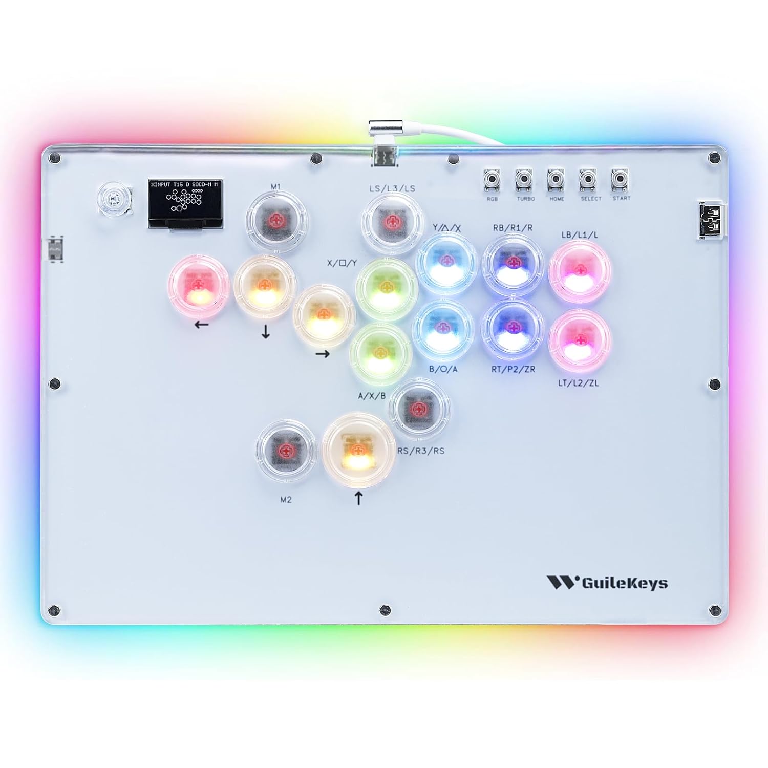 Amazon.com: GuileKeys Leverless Controller Arcade Stick GK-16, All ...
