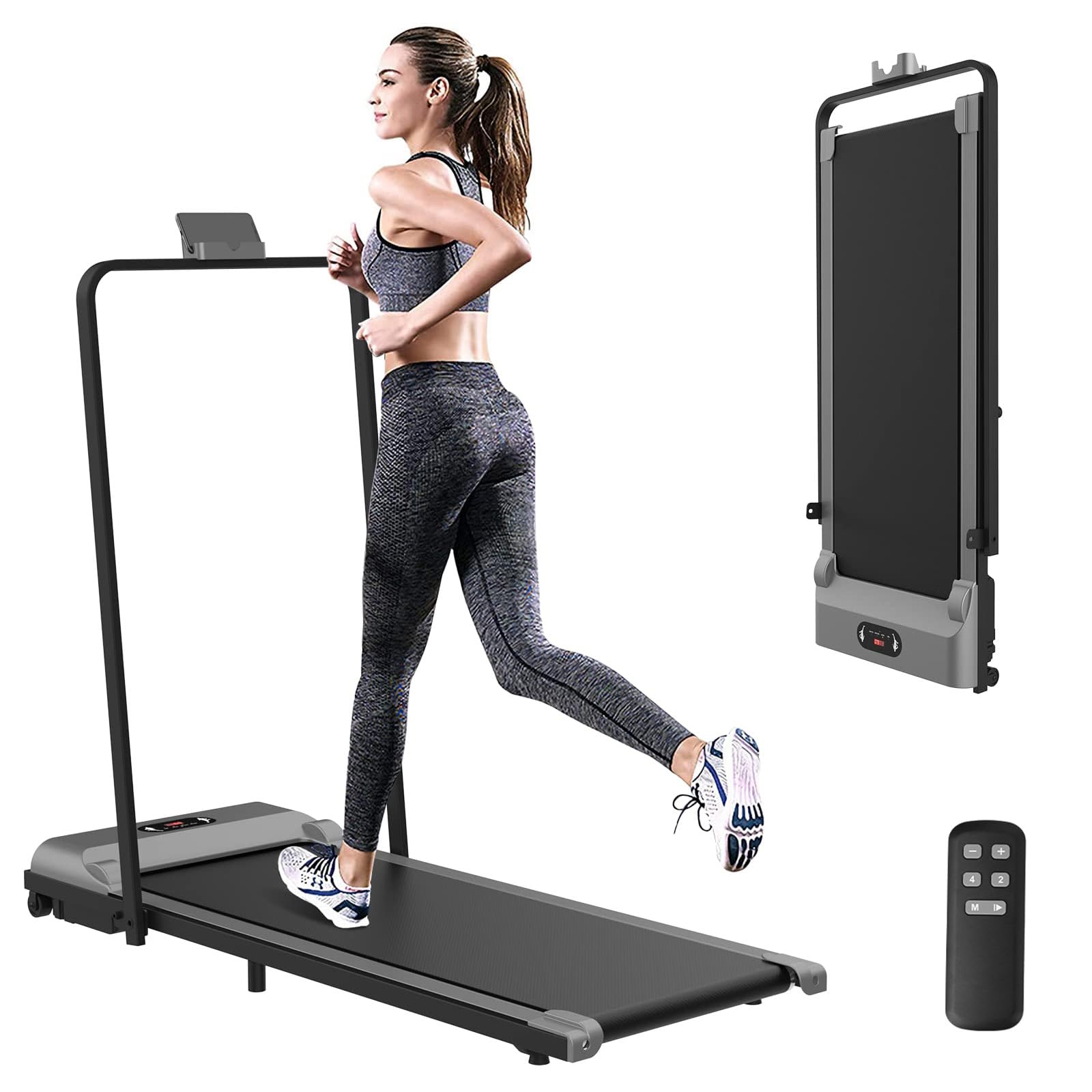 Foldable Walking Pad, Folding Treadmill Ultra Slim Smart Fold Free ...