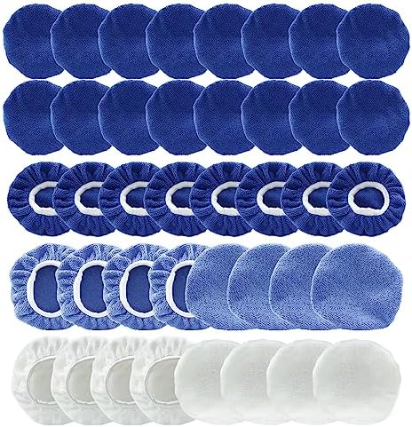 Amazon.com: Moicstiy 40 Pcs Polishing Bonnet Pads Buffer Pads Cover (5 ...