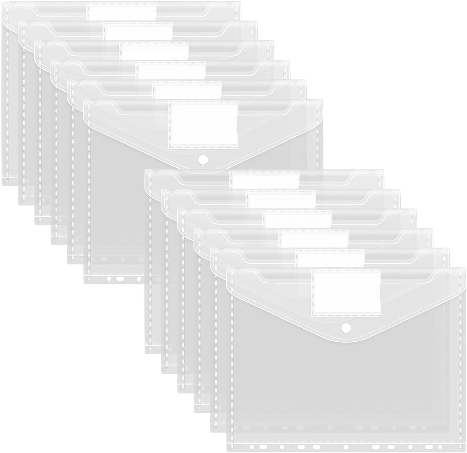 Amazon.com : A4 Plastic Envelopes, Classycoo 12 Pack A4 File Folders ...