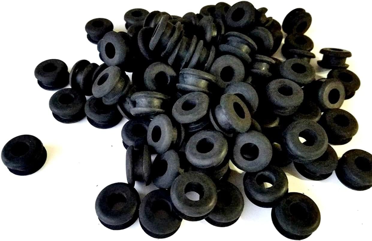 Pack of 50 Rubber Grommets 3/8" Inside Diameter - 1/4" Groove Width ...