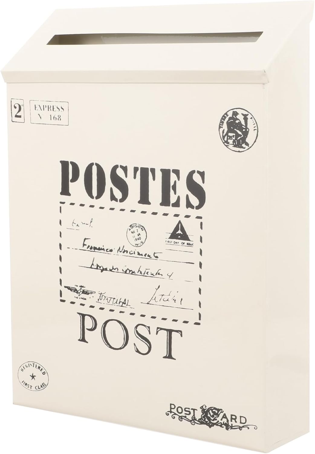 DOITOOL Vintage Wall Mailbox American Style Mailbox, Vintage Wall Mount ...