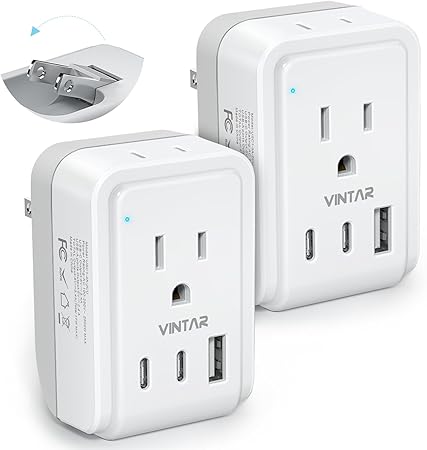 Amazon.com: 2 Pack US to Japan Plug Adapter, VINTAR Foldable Japan ...