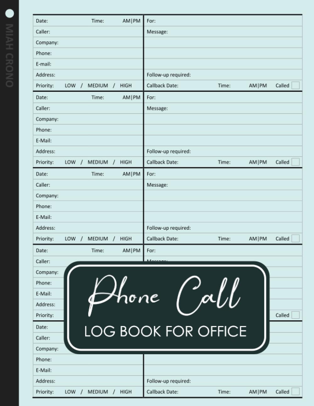 Phone Call Log Book for Office: Business Call Log Book With 550 Spaces ...