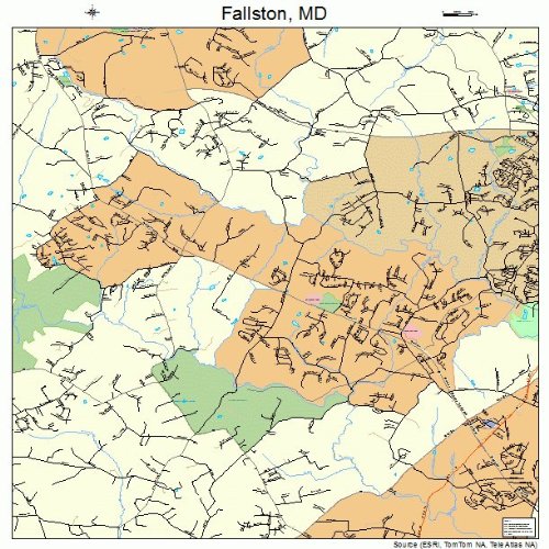 Amazon.com: Large Street & Road Map of Fallston, Maryland MD - Printed ...